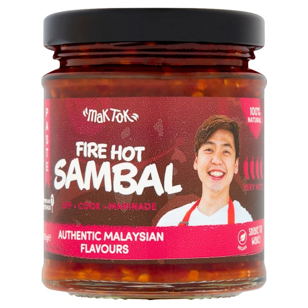 Mak Tok Authentic Gourmet Malaysian Hot Fire Chilli Paste, Fire Hot ...
